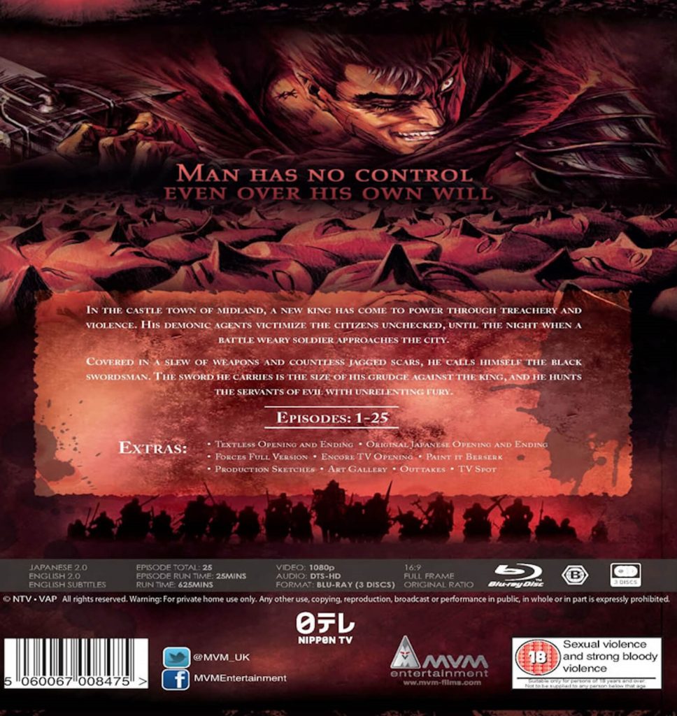 Anime series "Berserk" is getting a UK Steelbook release in June ...