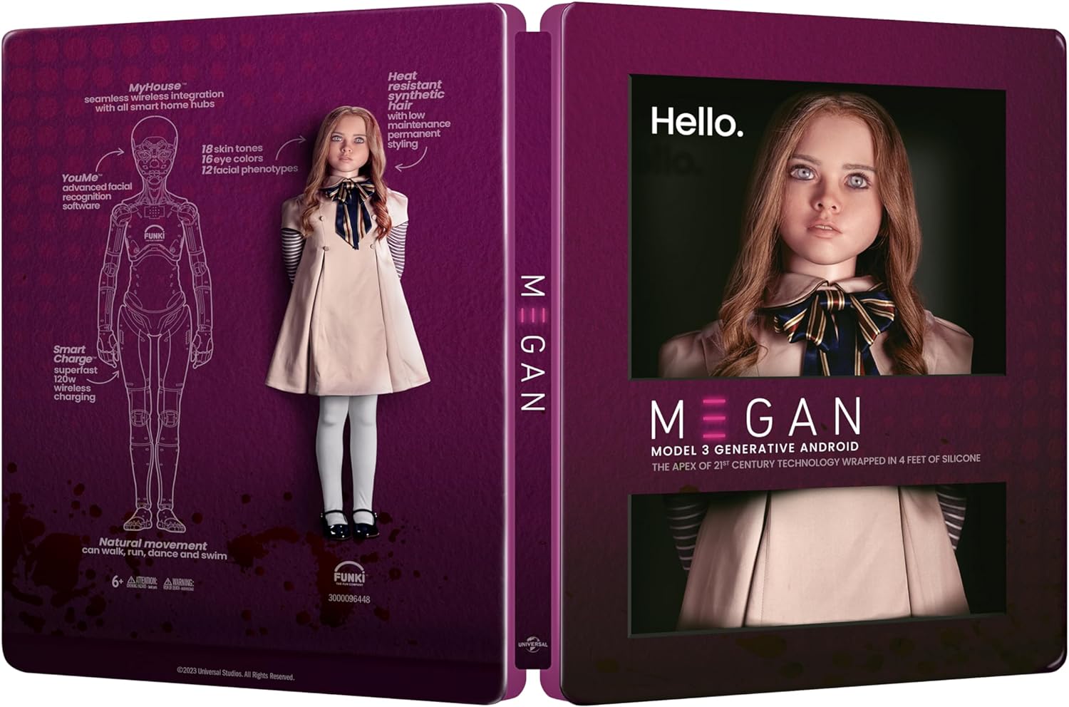 Sci-Fi thriller "M3GAN" is getting a standard 4K Steelbook release ...